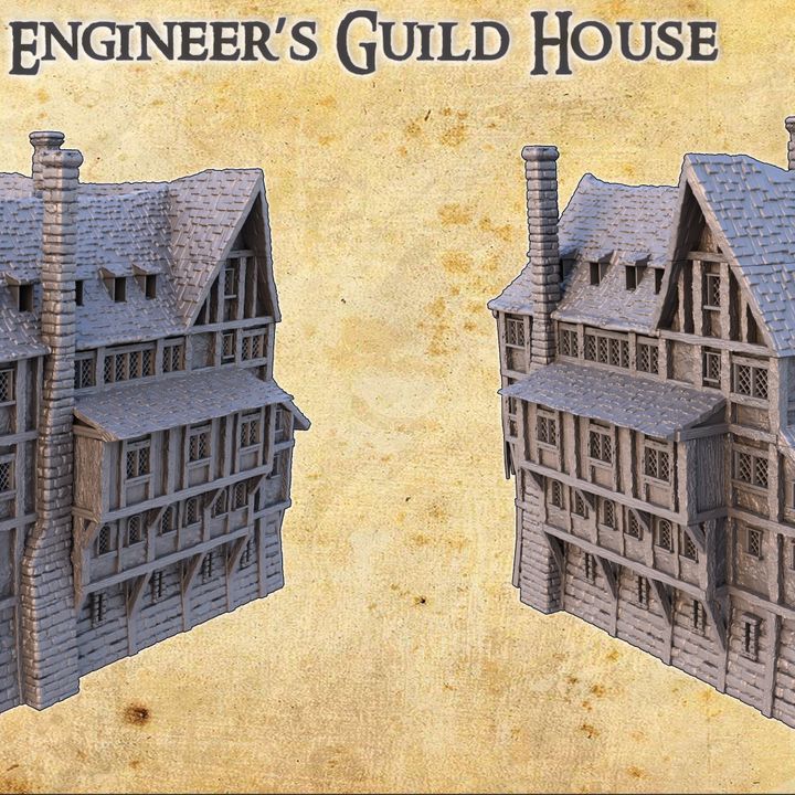 3D Printable Engineer Guild House - Tabletop Terrain - 28 MM by MiniatureLand